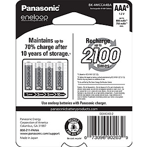 Eneloop Panasonic AA and AAA 2100 Cycle Ni-MH Pre-Charged Rechargeable Batteries 16-Battery Pack