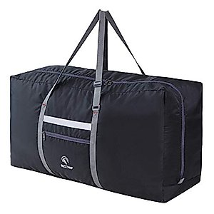 REDCAMP 100L Foldable Extra Large Duffle Bag 31 Inch, Lightweight Travel Duffel Bag with Adjustable Strap for Men Women, Black