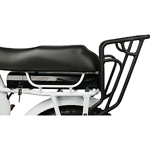 DJ Super Bike Step Thru 750W 48V 13Ah Power Electric Bicycle, Pearl White, LED Bike Light, Suspension Fork and Shimano Gear