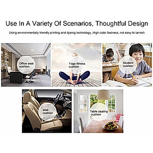 NINE GAD Chair Cushions for Dining Chairs 6 Pack - Kitchen Set of 6, Seat Cushion Pads, Room Sofa Office Decor 2'' Thickness (Dark Green, 6), 17 Inches