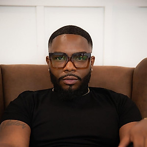 Zeelool Stylish Acetate Thick Oversized Square Eyeglasses Frame for Women with Non-prescription Clear Lens Brandon VFP0306-01 Tawny