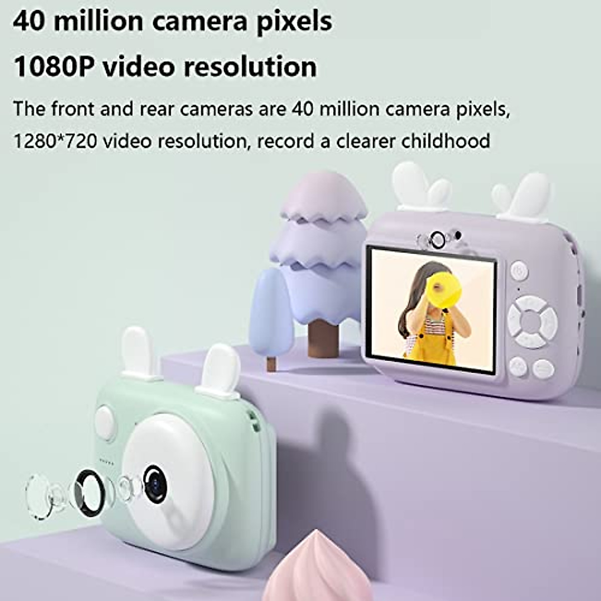 LINXHE Digital Camera, HD 1080P Camera with LCD Screen, Compact Portable Mini Cameras for Students, Teens, Kids (Color : Red)