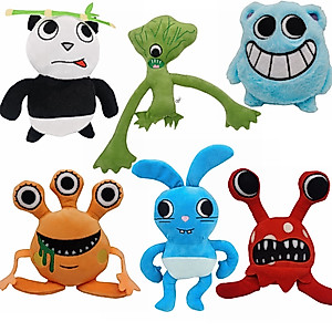 RUYOMS Garten of Banban Plush, 6Pcs Garten of Ban Ban Plush Monster for Kids, Garten of Banban Plushies Toy for Kids Fans Gift (6PCS-B)