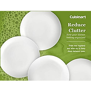 Cuisinart Wire Dish Drying Rack and Tray Set – 3 Piece Set Includes Wire Dish Drying Rack, Utensil Caddy, and Draining Board – Measures 19 x 12.75 x 4.25 Inches – Matte Black/Matte Black Wire