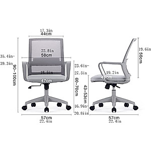 Office Chair Desk Chair Desk Chair Computer Chair Home Office Chair Study Chair Modern Simple Writing Chair Ergonomic Chair Back Chair Gaming Chair Computer Chair (Color : A-Grey)