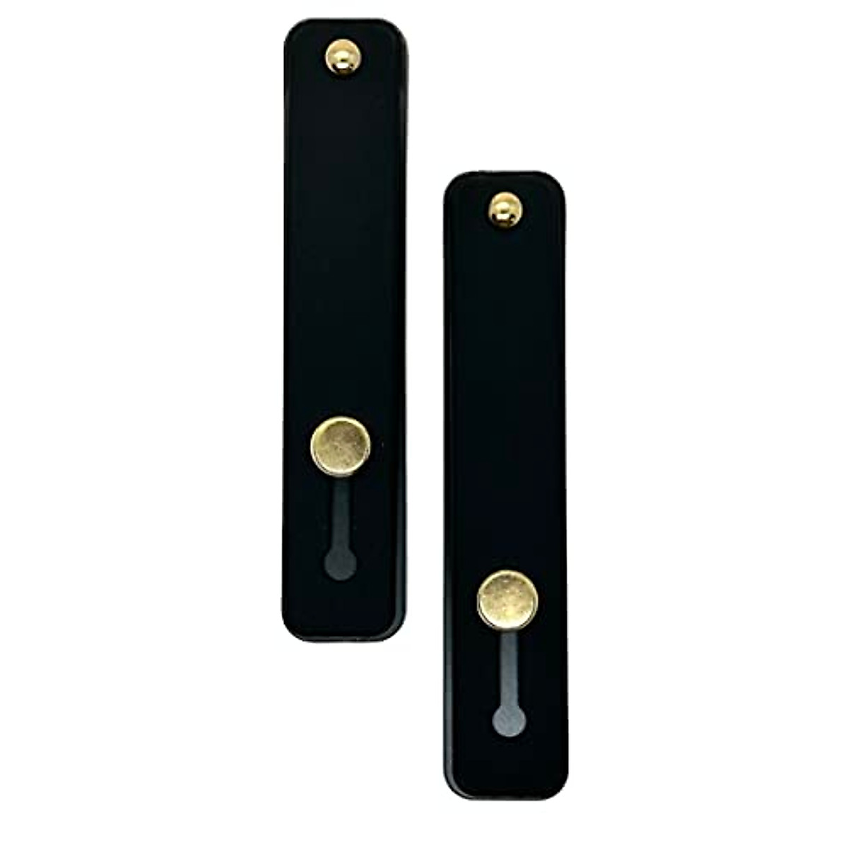 Pack of 2 - Finger Grip Stand/Strap Grip for Phones and Tablets - Phone Holder, Adjustable, Telescopic Phone Finger Strap Stand, Universal Finger Kickstand for Most Smartphones (Black) - LOADstore