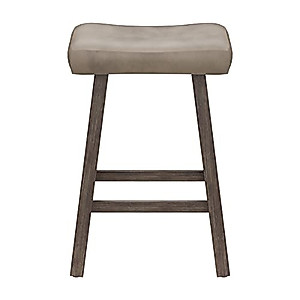 Hillsdale Furniture Saddle Counter Stool, Rustic Gray