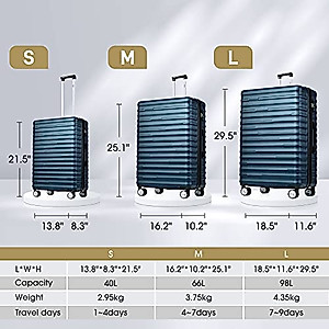 Merax Carry on Luggage Sets of 3 Suitcases with Wheels 20 24 28 Inch Luggage with Spinner Wheels Hard Shell TSA Luggage