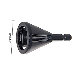 Utoolmart Deburring External Chamfer Tool Drill Bit Remove Repair Tool Hex Shank, High Manganese Steel Black