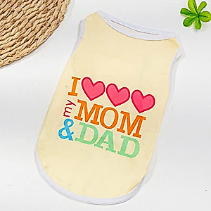 Pet Vest Pet Dogs Cats T-Shirt Clothes Gentle for Summer Yellow L