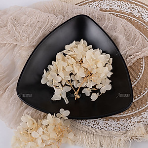 AUEAR, A5 Melamine Trinket Dish Decorative Jewelry Tray Dish Ring Holder Organizer for Jewelry Keys Food Safe Dishware Black (Triangle)