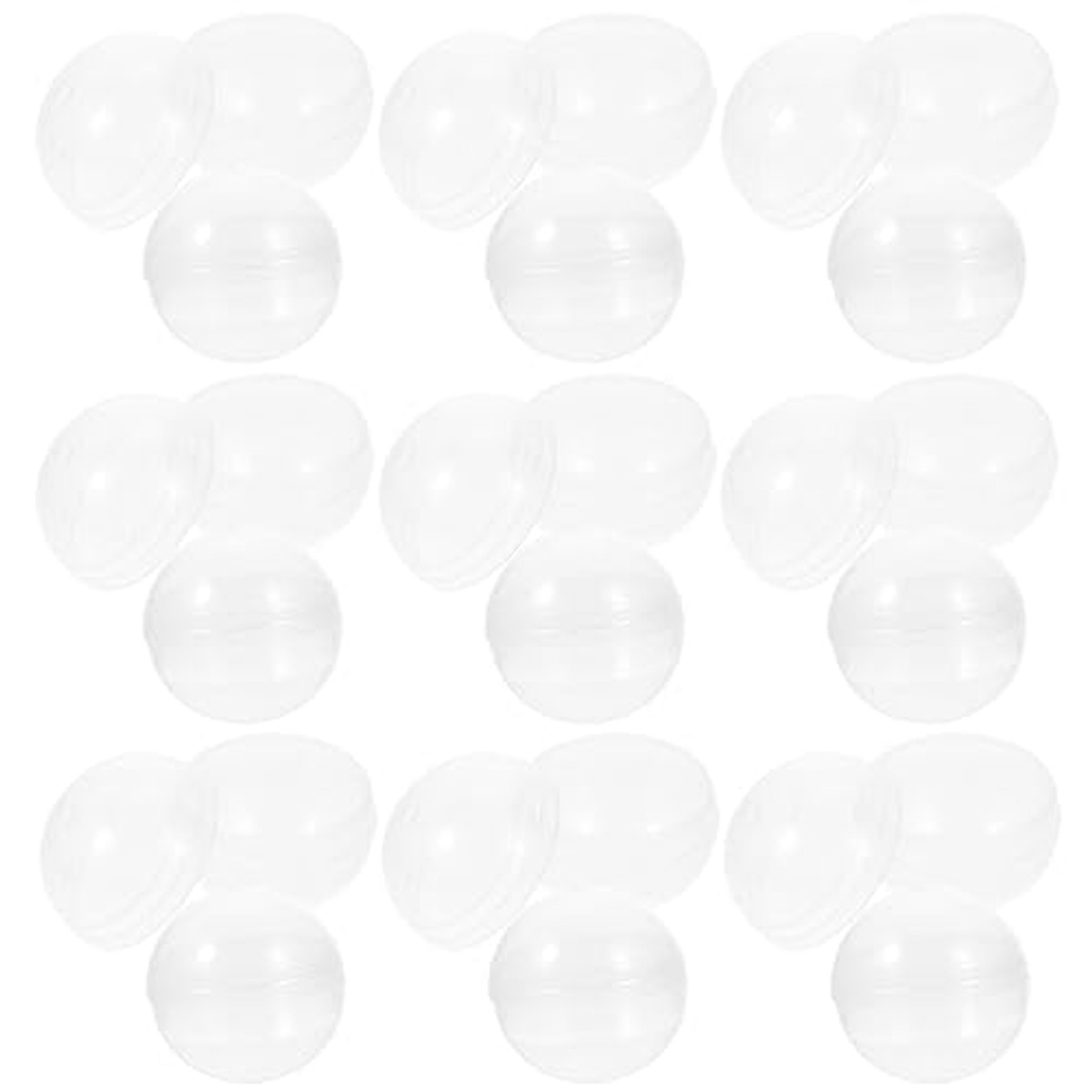 Uonlytech Vending Machine Empty Round Clear Capsules 50pcs 60mm Capsule for Gumball Machines Small Containers for Kids Party Favor Prize