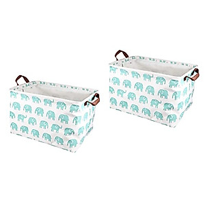 KOMBIUDA 2pcs Small Container Decorative Storage Baskets Storage Bins Storage Basket Fabric Storage Container Cube Storage Bin Sundries Organizer Home Storage Basket Canvas Basket