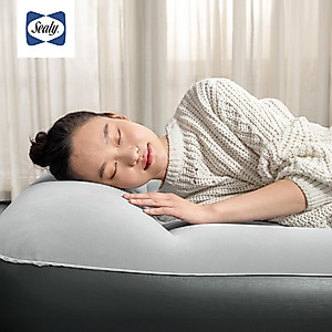 Sealy Tritech 16” Twin Sized Inflatable Air Mattress Bed with Built-in Pump, Storage Bag, and Repair Patch for Indoor and Outdoor Use