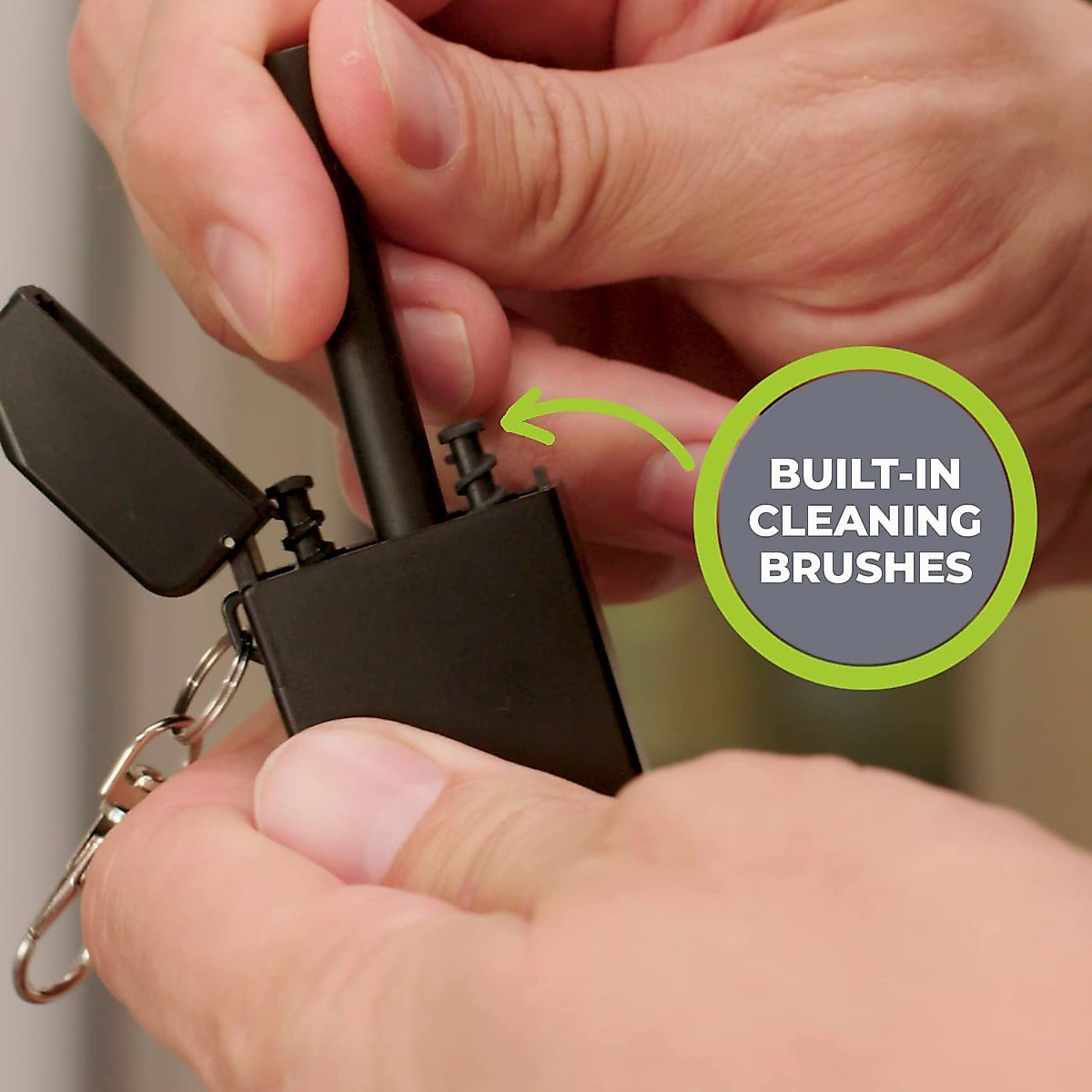 STRO Portable Reusable Metal Straw with Travel Case & Built-in Cleaning Brush, Stainless Steel Straws Drinking Straw for 20 and 30 oz Tumblers, Cans, Bottles, Cups