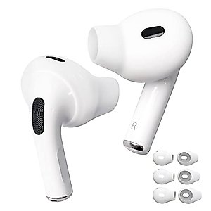 Brujula AirPods Pro 2 Ear Tips Ear Hooks Covers [Reduce Pain], Soft Silicone Accessories, Replacement Ear Tips, Fit in The Charging Case, [US Patent Registered] [3 Pairs](S/M/L)