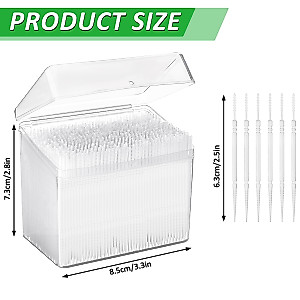 JiaUfmi 1100Pcs Dental Picks Plastic Toothpick Oral Hygiene 2 Way Interdental Brush Stick