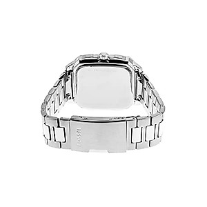 Fossil Men's Inscription Quartz Stainless Steel Three-Hand Watch, Color: Silver (Model: FS5933)