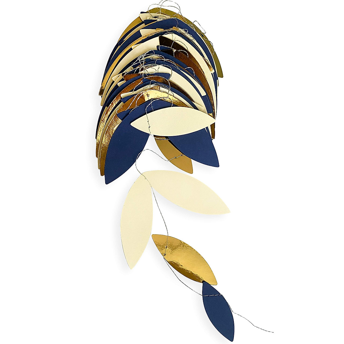 42Ft White Pink Paper Flower Garland Hanging Green Leaf Rose Gold Foil Flower Streamer Banner for Bachelorette Engagement Wedding Birthday Bridal Shower Anniversary Spring Summer Tea Party Decorations