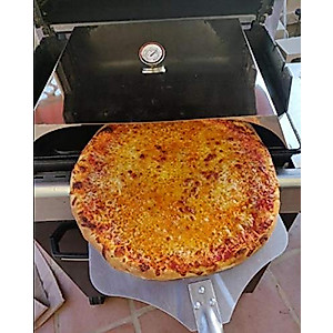Universal Stainless Steel Grill Top Pizza Oven Kit with Pizza Stone Pizza Peel Pizza Cutter Pizza Shovel for Most Gas Grills Flat Top Grills Griddles Firepit- Set of 7 Pizza Baking Pizza Accessories