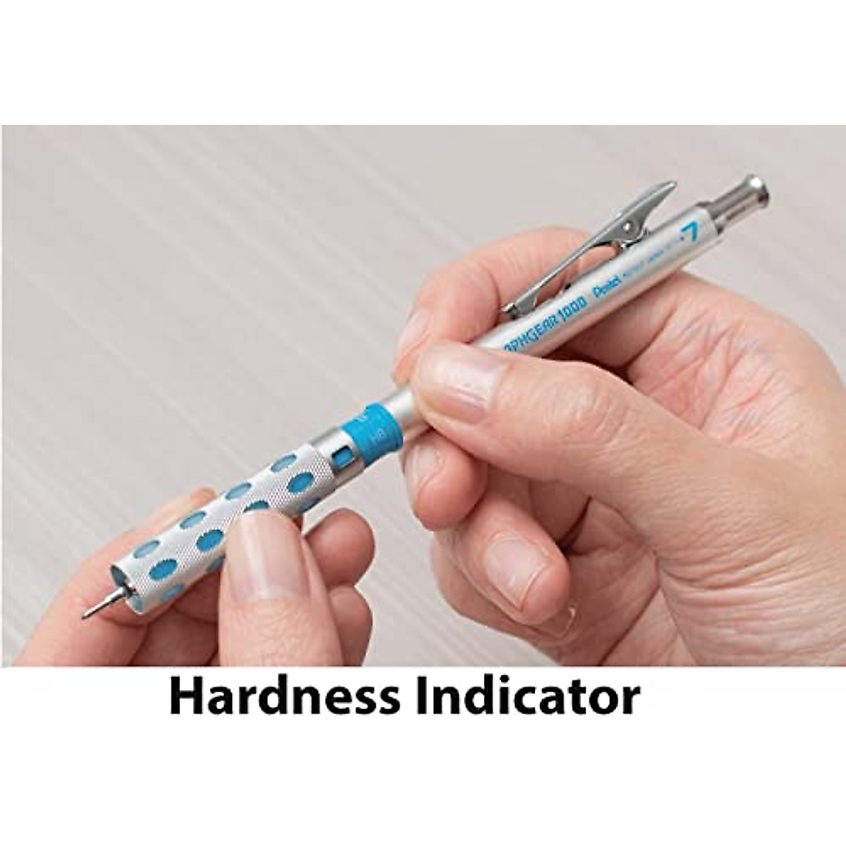 Pentel Graph Gear Mechanical Pencil 1000 - Automatic Drafting Pencil - 0.7mm Lead Size - Blue Barrel - Includes Lead Refills & Eraser