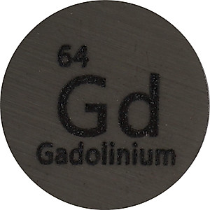 Gadolinium (Gd) 24.26mm Metal Disc 99.9% Pure for Collection or Experiments