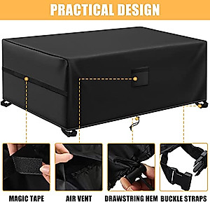 Kovshuiwe Patio Furniture Covers, Waterproof for Table and Chair Covers Rectangular Patio Table Cover 420D Oxford Fabric Patio Set Table Cover, Windproof, Anti-UV (95'' x 64'' x 39'')