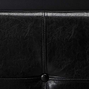 Zinus Cherie Faux Leather Classic Platform Bed Frame with Steel Support Slats, Queen