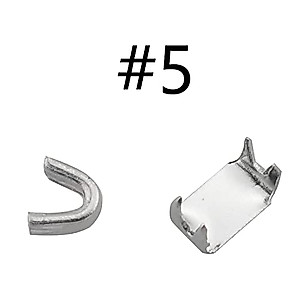 Zipper Top and Bottom Stop ZCZQC 50PCS #5 Silver Zipper Bottom Stops and 50PCS Top Stops for Zipper Repair