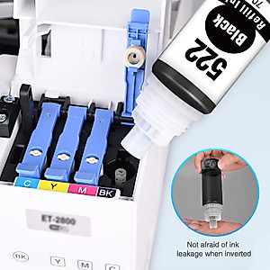 st@r ink Compatible Ink Bottle Replacement for Epson 522 T522 (Black) Refill for EcoTank ET-2720 ET-2800 ET-4700 ET-4800 ET-2710 ET-2803 Printer, 3 Packs