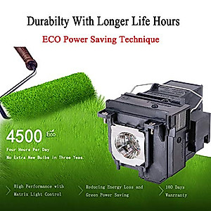 EWO'S ELP71 Replacement Projector Lamp for ELPLP71/V13H010L71 Epson Powerlite 470 475W 480 485W, BrightLink 475Wi 480i 485Wi, EB-470 475W 475Wi 480 480E 485W 485Wi 1410Wi 1400Wi Lamp Bulb Replacement