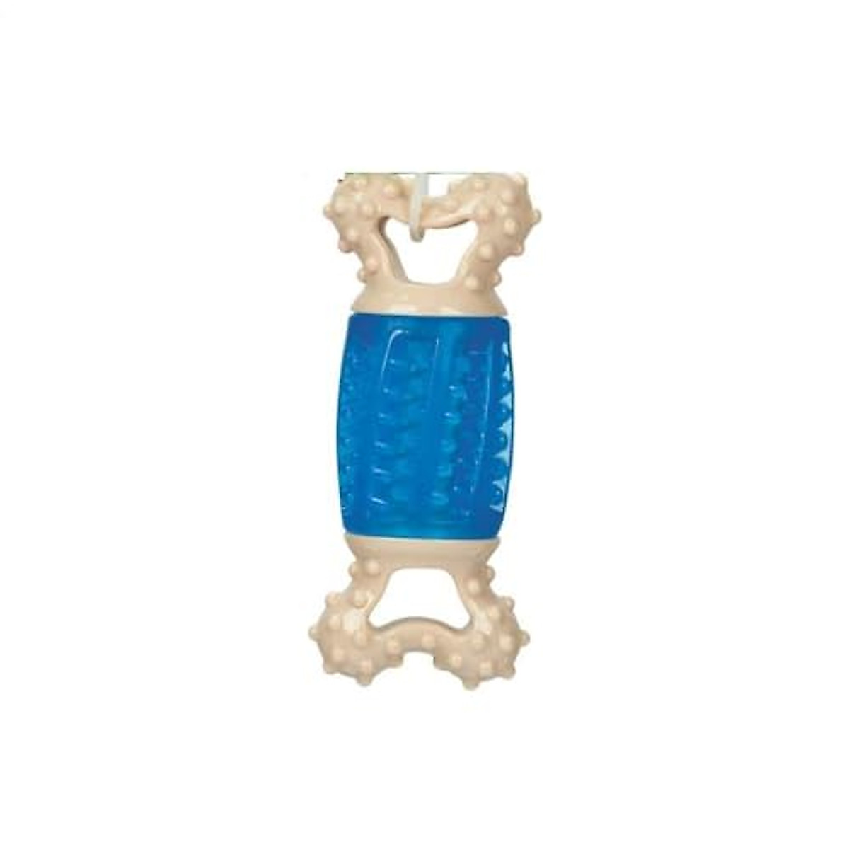MPP 6" Giggle Bones Tough Dental Dog Toy Durable Unique Shape Texture Massages Gums (Blue)