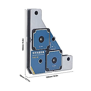 2Pcs Dual Switch Welding Holder 50KG Strong Fixed Angle Soldering Locator Clamp Fixture for Steel Iron Plate