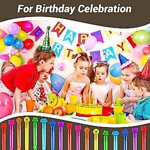 VKTEN 32Pcs Mini Bubble Wands Assortment 8 Styles 8 Colors Bubble Party Favors for Kids, Bubbles for Kids, Birthday Party Favors, Bath Time, Classroom Prizes Gifts Stocking Stuffers for Girls Boys