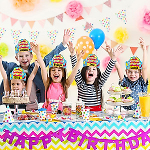 AUGTHEEP Pack of 36 Birthday Crowns for Kids - Colorful Paper Party Hats for Students Classroom School VBS Party Supplies