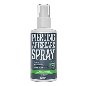 2 Pack Piercing Aftercare Spray (8 OZ Per Bottle) - Gentle on Contact - Made in USA