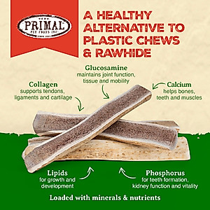 Primal Antlers for Dogs - Grade A Split Elk Antlers for Small Dogs up to 15 lb - Natural Dog Chews for Aggressive Chewers - Naturally Shed Antlers - Long Lasting Dog Bones - 1 ct