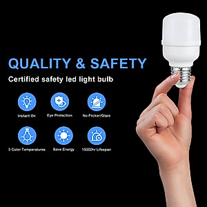 aooshine Q50 Dimmable LED Light Bulbs 6W 5000K Warm White,E26 Base 120Volts LED Bulb for Table Lamp Floor Lamp