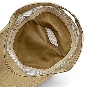 Redsharks Womens Army Cap Military Cap for Mens Castro Patrol Corp Beige Khaki