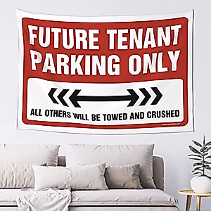 Bedroom Door Decorations Future Tenant Parking Only Tapestry Space Decorations Beer Decorations for Man Cave (Size : 75X100CM)
