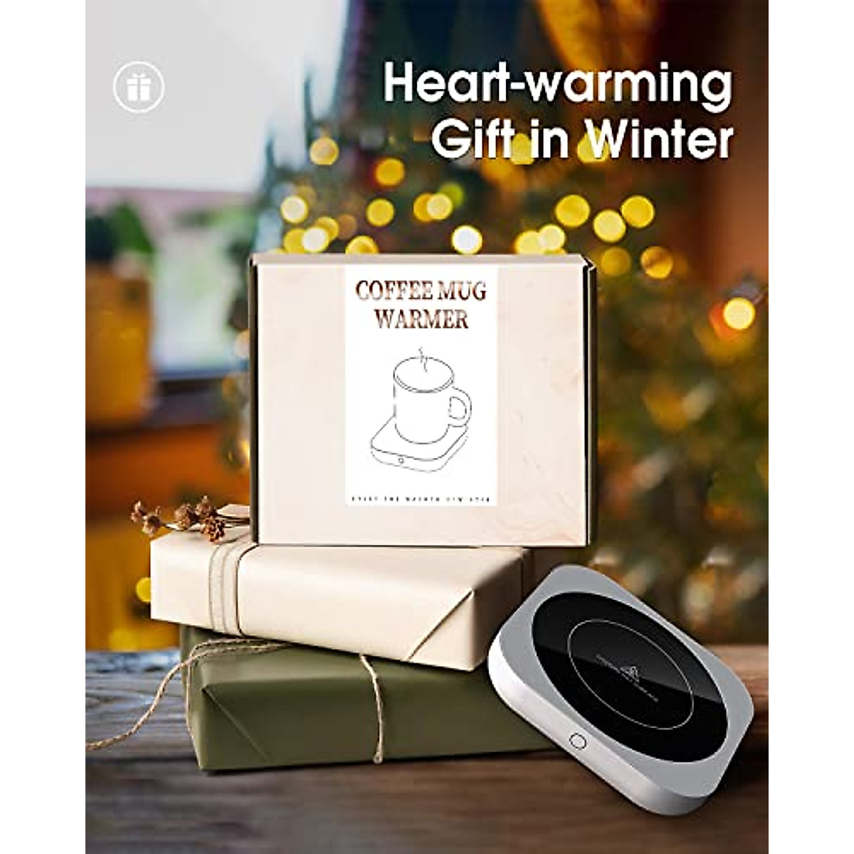 DOWILLDO Coffee Mug Warmers for Desk with 3 Temperature Settings, Smart Coffee Warmer Plate for Heating Milk, Tea, Hot Chocolate, and Candle (White)