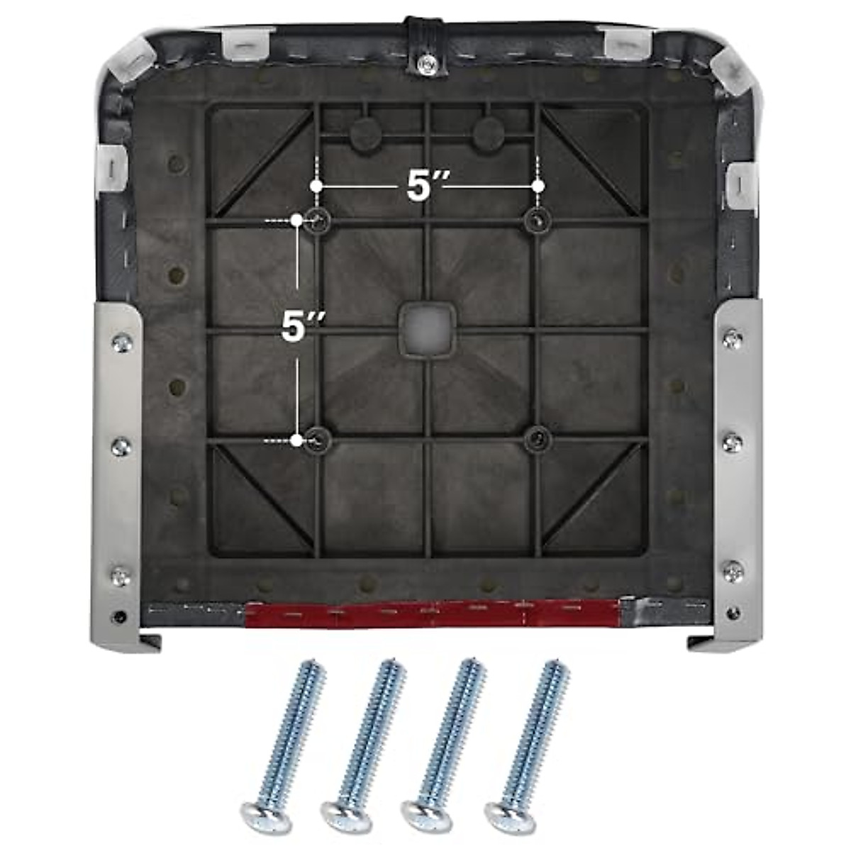 Leader Accessories A Pair of Low Back Folding Fishing Boat Seat (2 Seats) (Black/Red)