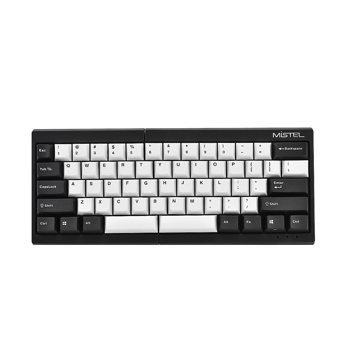 Mistel MD600RGB v3 60% Split Mechanical Keyboard, Two Tone PBT Double Shot Keycaps, Programmable Macro Support, USB to Type-C, Windows and Mac OS, Cherry MX Brown Switch