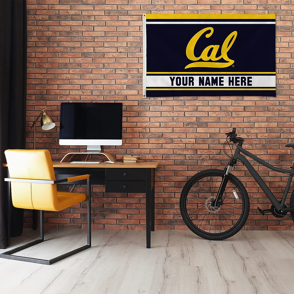 Rico Industries NCAA Cal Berkeley Golden Bears Personalized - Custom 3' x 5' Banner Flag - Made in The USA - Indoor or Outdoor Décor
