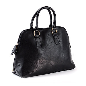 NYFASHION101 Brushed Antique Look Shoulder Bag with Rhinestone, Blue