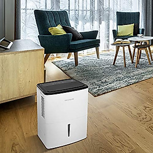 Frigidaire FFAD2233W1 Dehumidifier, Low Humidity 22 Pint Capacity with a Easy-to-Clean Washable Filter and Custom Humidity Control for maximized comfort, in White