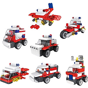 BOTZEES Toy Car Model Building Kit Racing Cars 8-in-1 STEM Car Police Toy Car for Kids and Car Fans (60 Pieces)