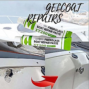 Gogolonge Fiberglass Boat Repair Paste - 3pcs InstaFix Fiberglass Boat Repair Paste with Scraper Kit, XT200 Quick Dry Little Putty, Car Scratch Remover Touch Up Paste Fix Tools (White)