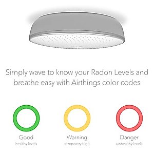 Airthings Wave 1st Generation - Smart Radon Detector with free app – Easy-to-Use – Temp and Humidity – Accurate – No Lab Fees – Battery Operated