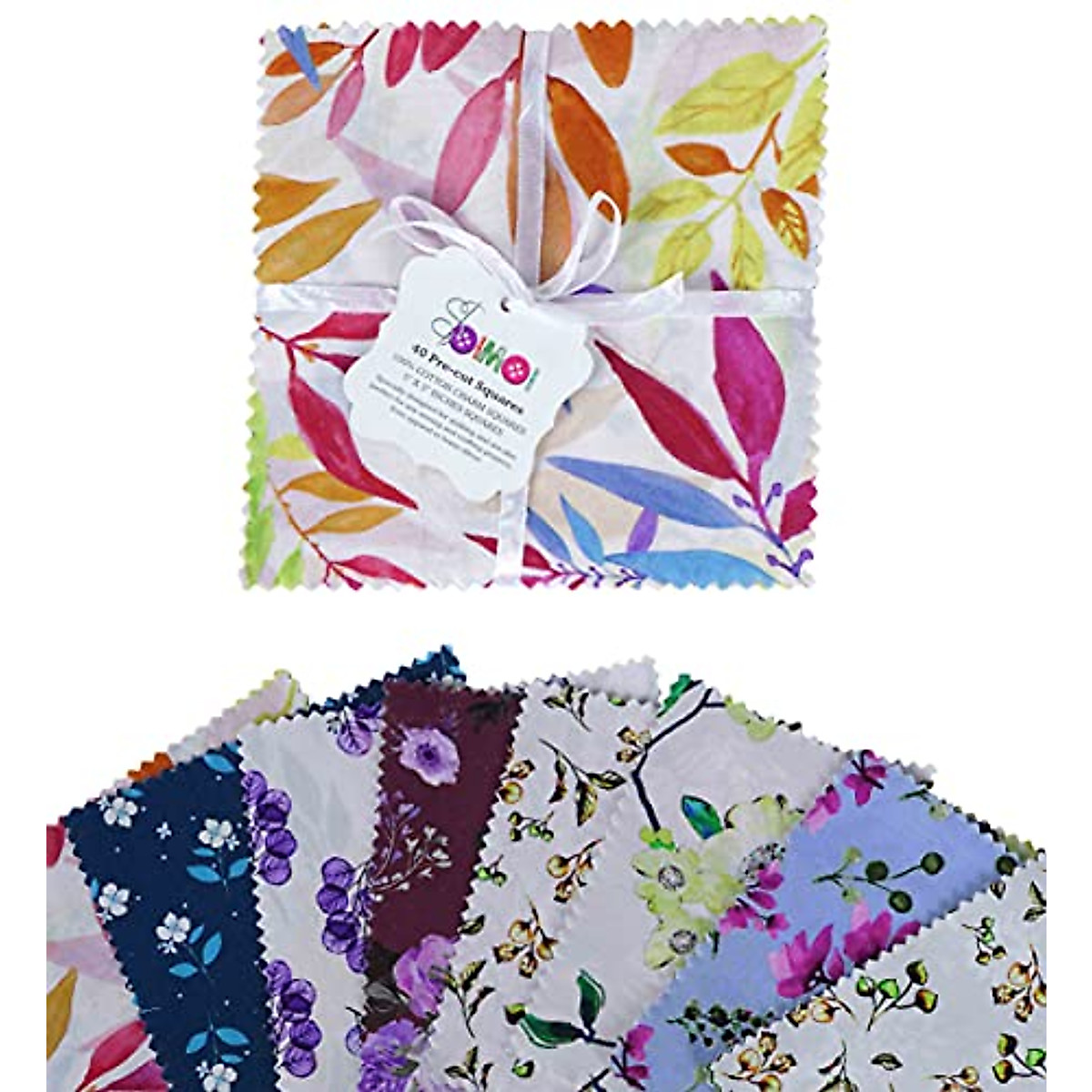 Print Precut 5-inch Cotton Fabric Quilting Squares Charm Pack DIY Patchwork Sewing Craft-